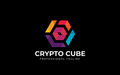 Crypto Cube Logo Template #88261