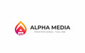 Alpha Media A Letter Logo Template #124219