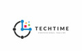 Digital Tech Time Logo Template #82997