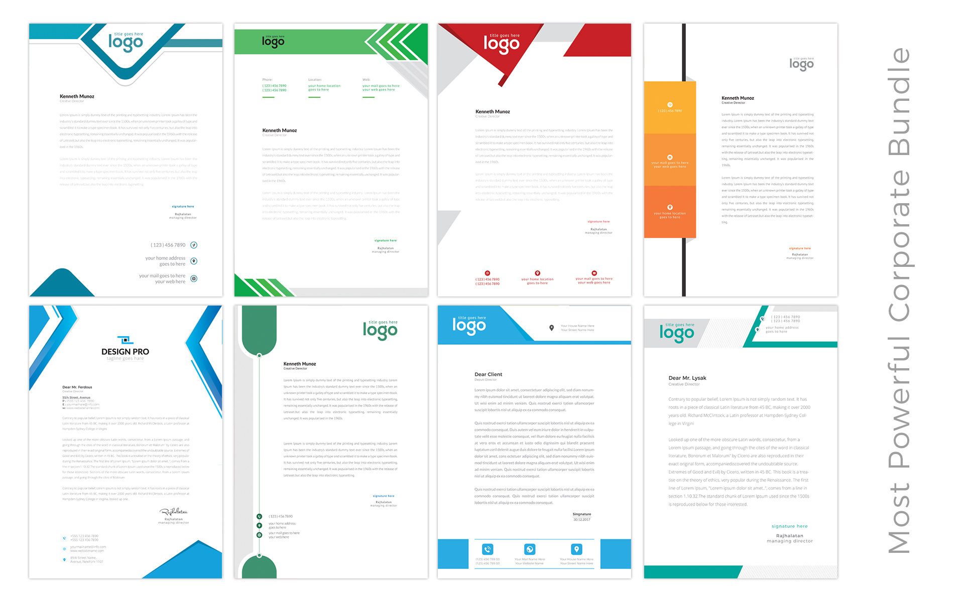 Massive Corporate 100+ Letterhead Design Corporate Identity Template #68972
