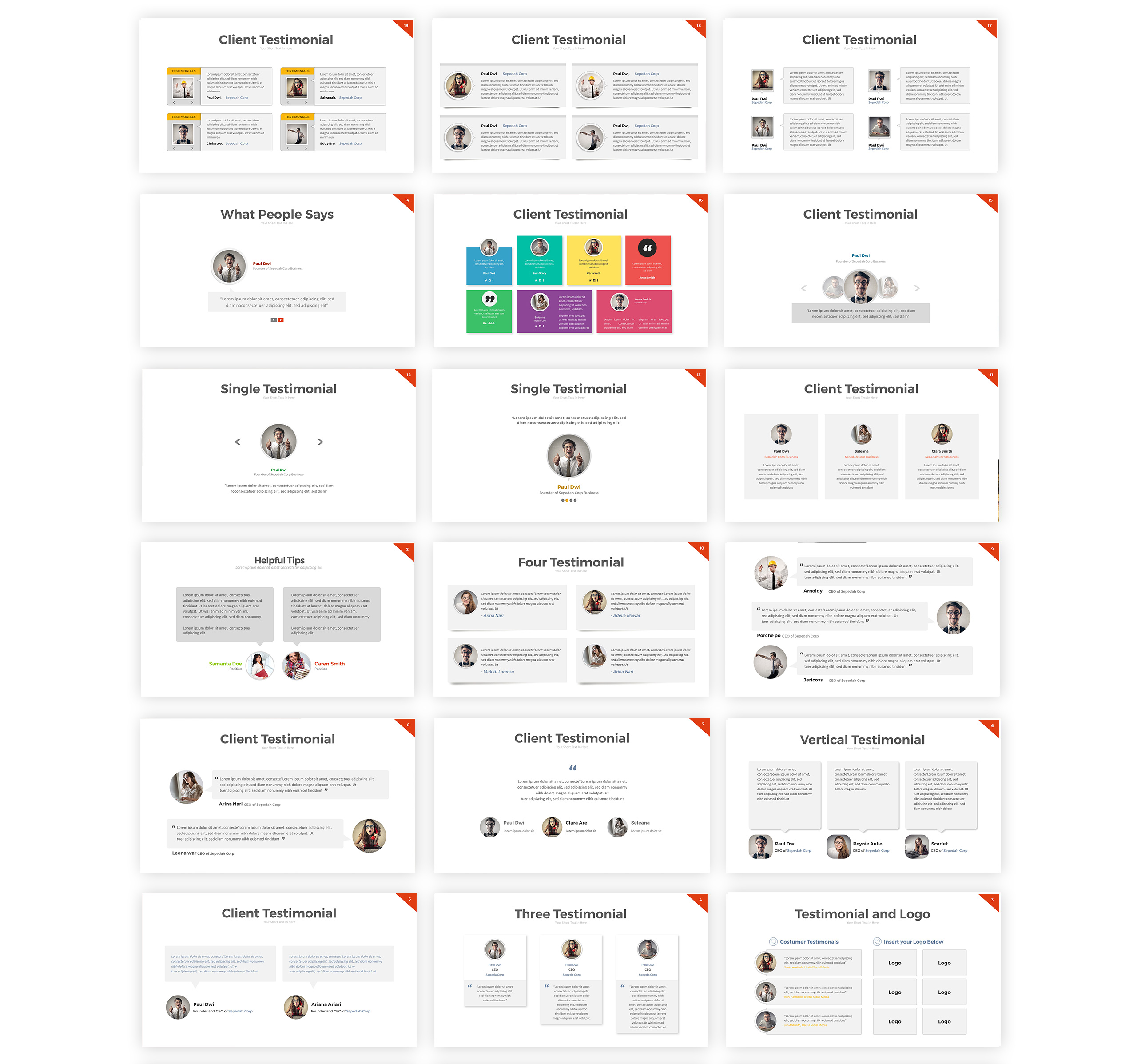 Testimony Presentation PowerPoint Template #69093