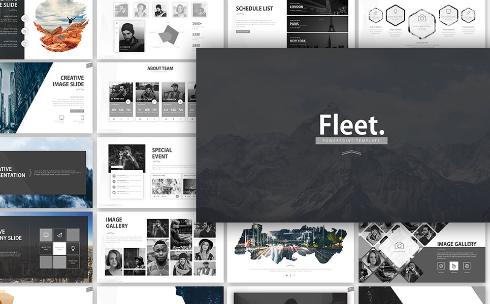 Fleet v.2- Creative Presentation PowerPoint Template #74779