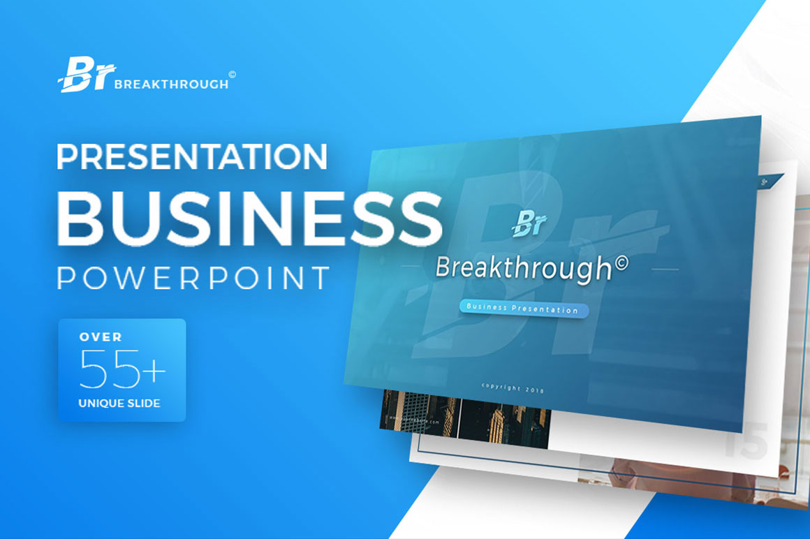 Breakthrough - Business PowerPoint Template #75239
