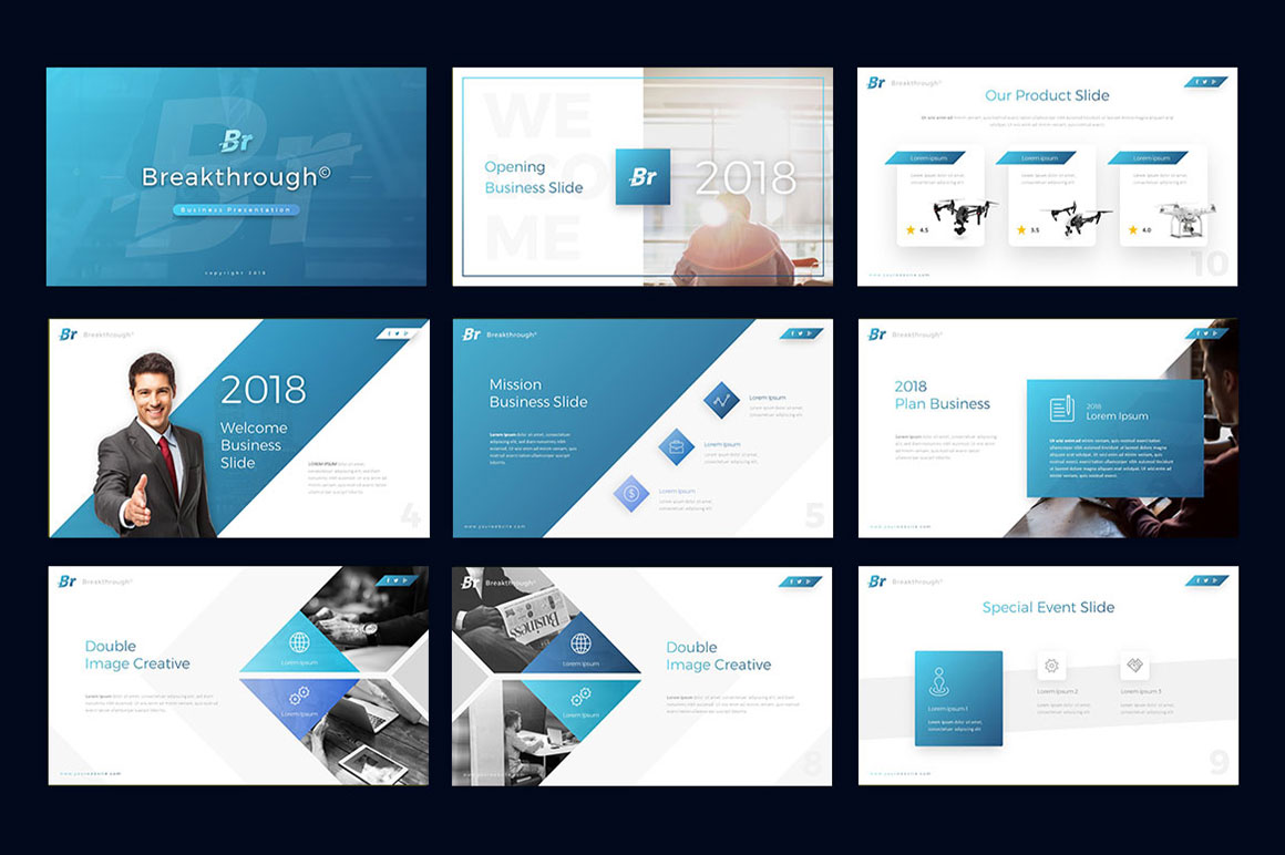 Breakthrough - Business PowerPoint Template #75239