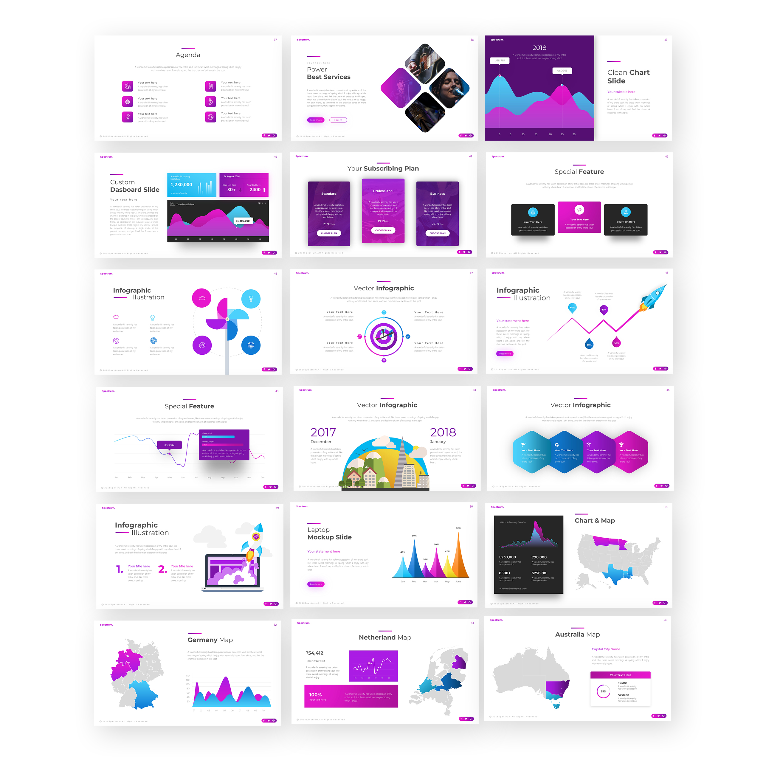 Spectrum - Elegant PowerPoint Template #75530