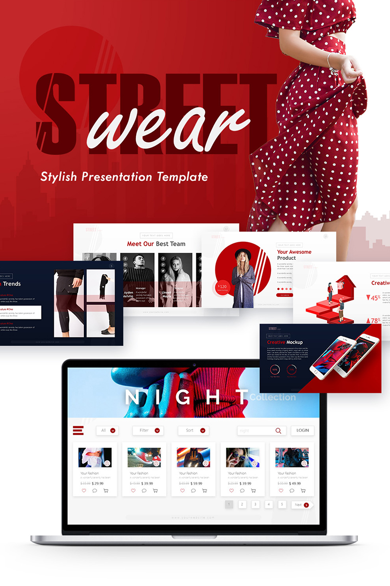 Street Wear - Stylish PowerPoint Template #76769