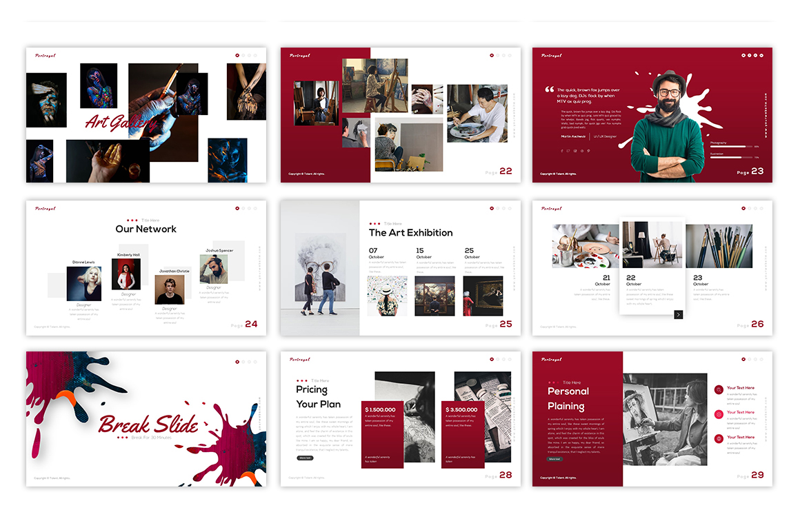 Portrayal - Artistic PowerPoint Template #77207