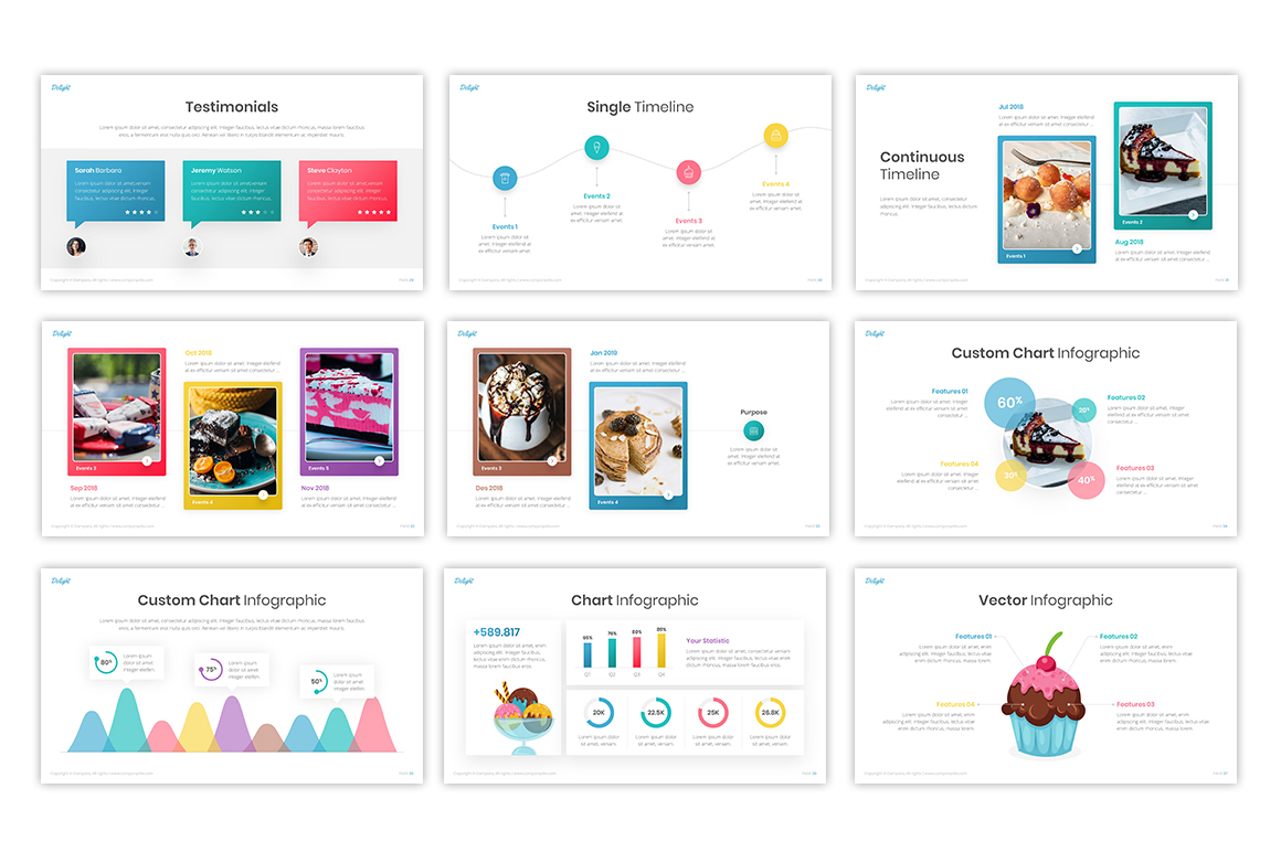 Delight - Desserts PowerPoint Template #80159