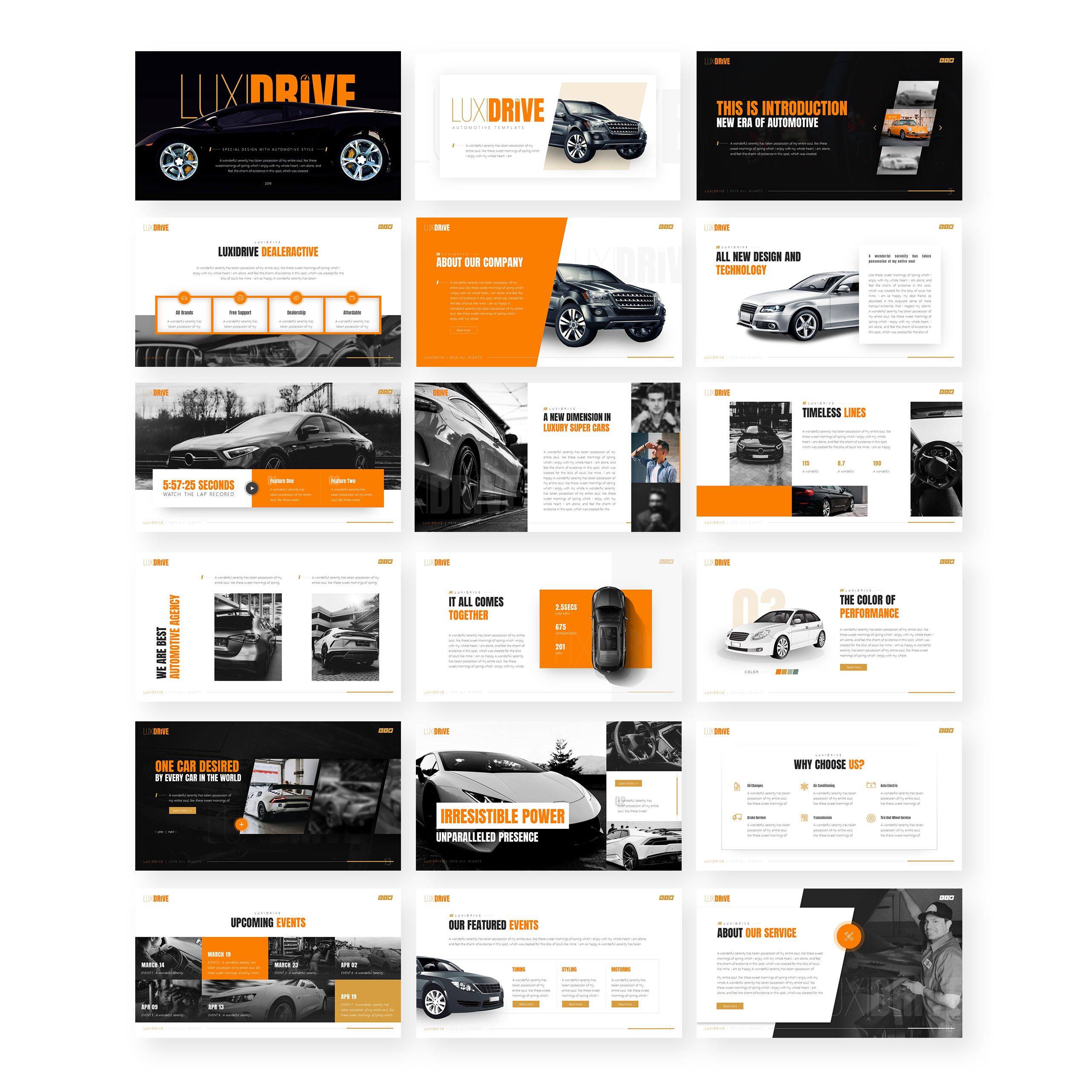 Luxidrive - Automotive PowerPoint Template #84311