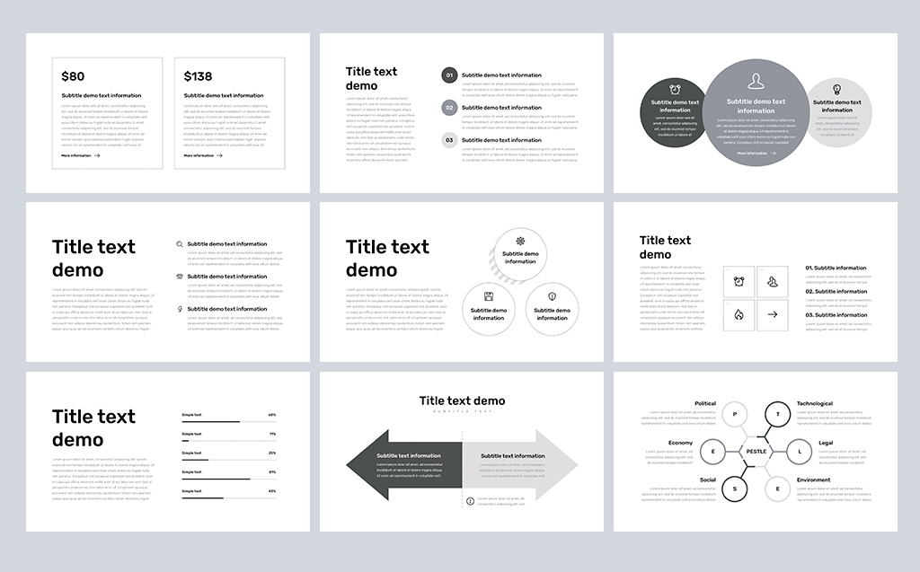 Minimal Business Report PowerPoint Template #80541
