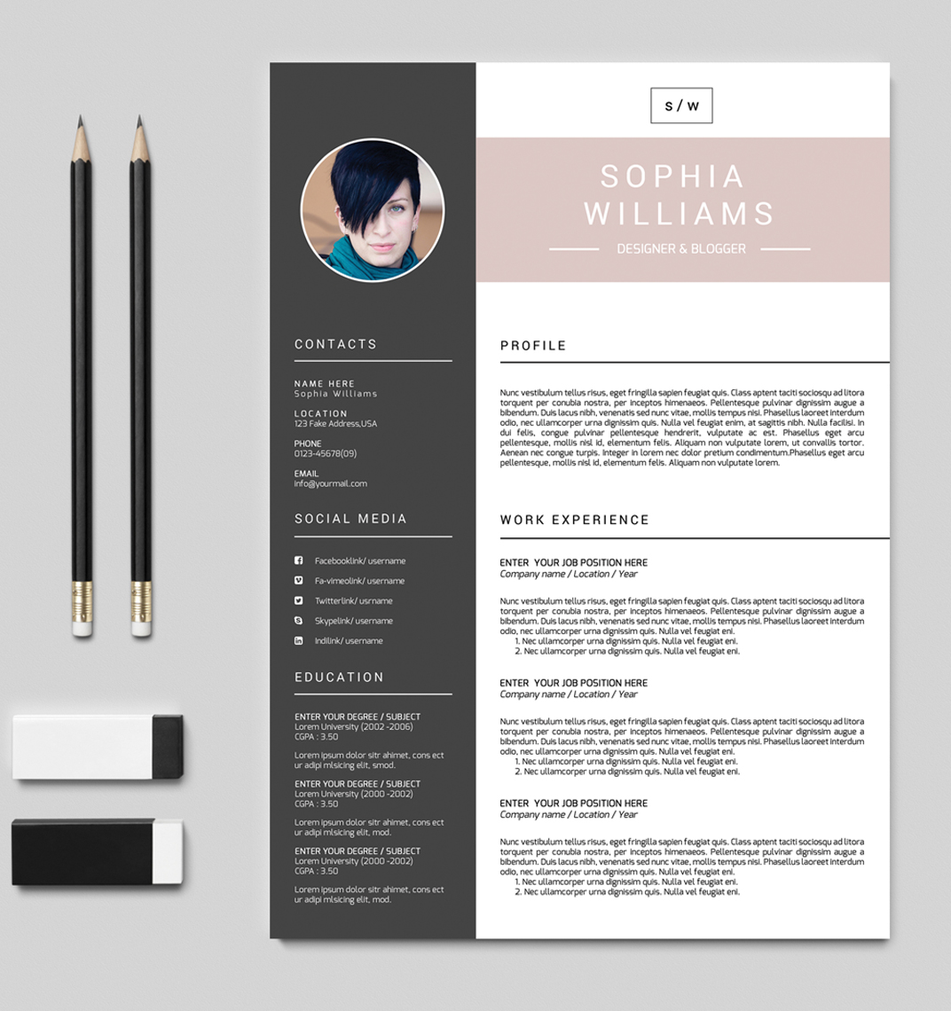Sophia Williams Resume Template #76290