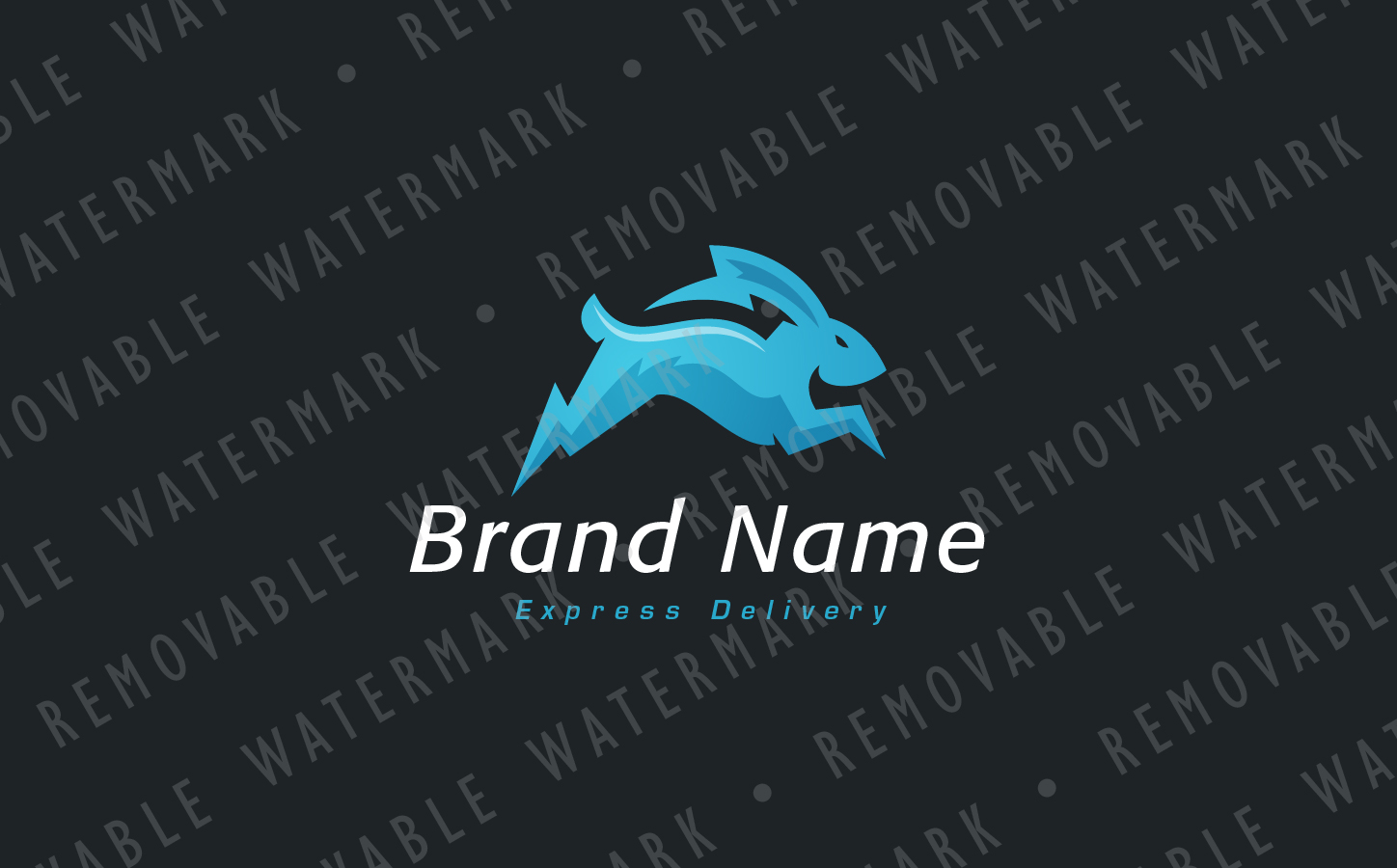 Lightning Rabbit Logo Template