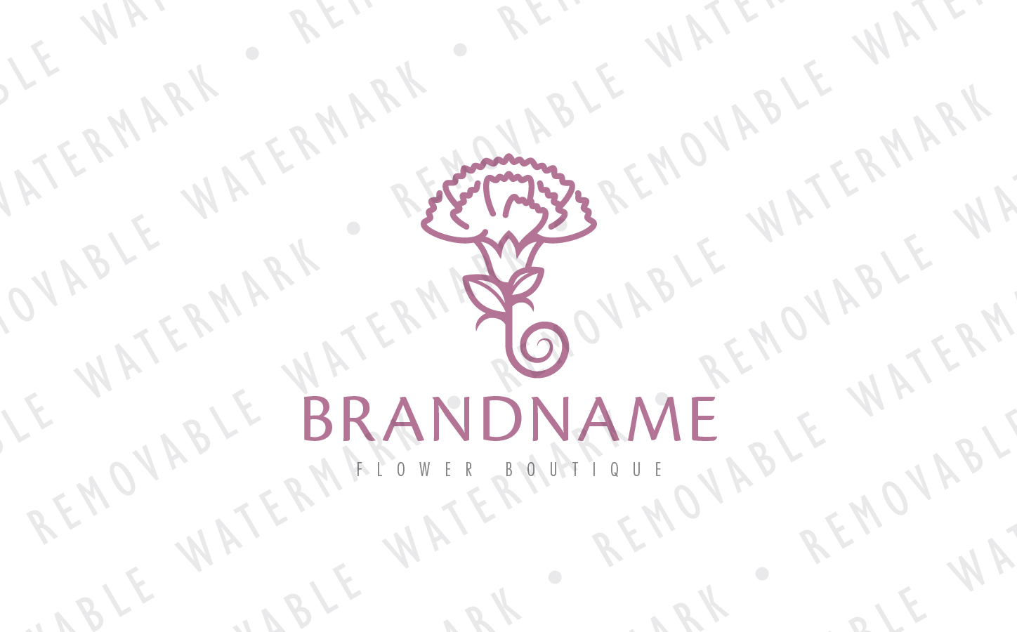 Carnation Flower Logo Template #70557