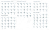 Circularity - Circle Line Icons Iconset Template #74614