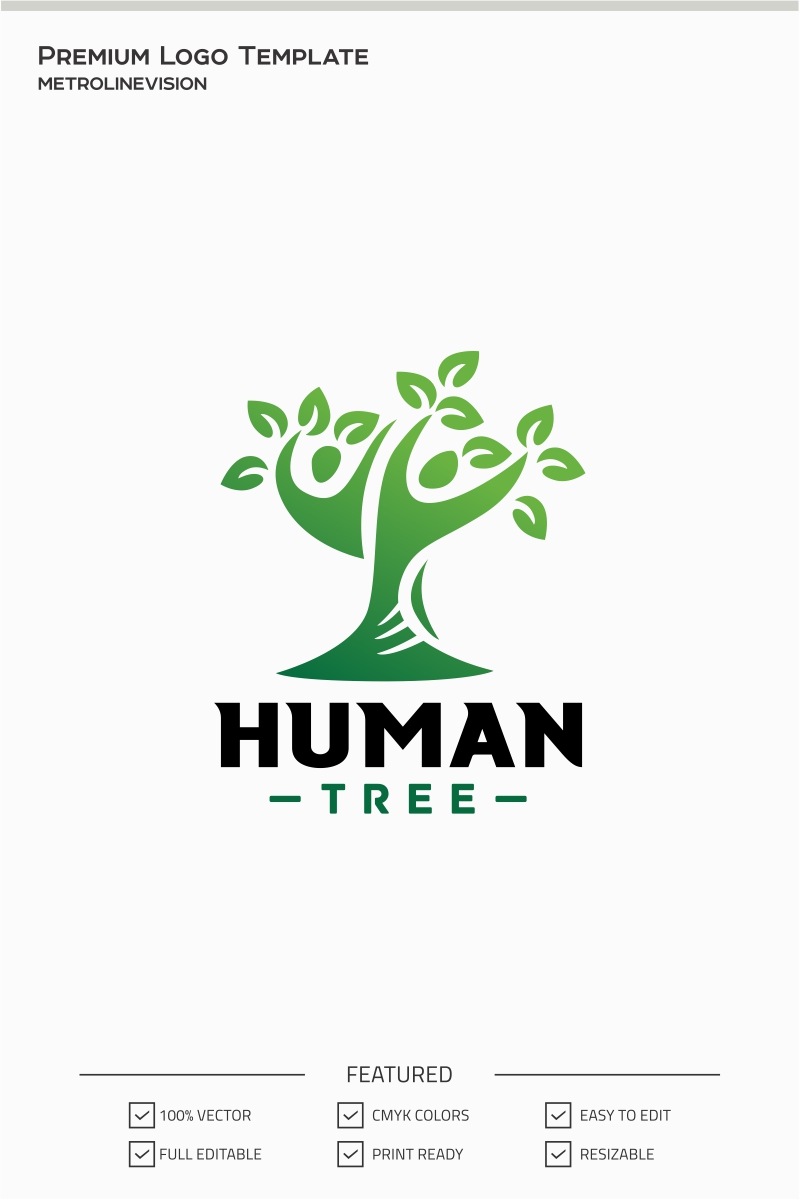 Human Tree Logo Template #71402