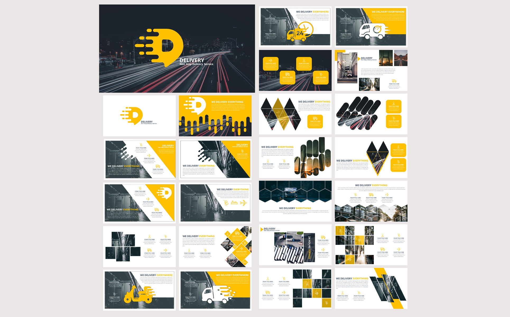 Delivery Premium PowerPoint Template #81176