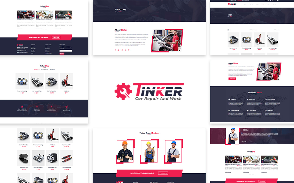 Tinker - Best Car Repairing Website Template #69142