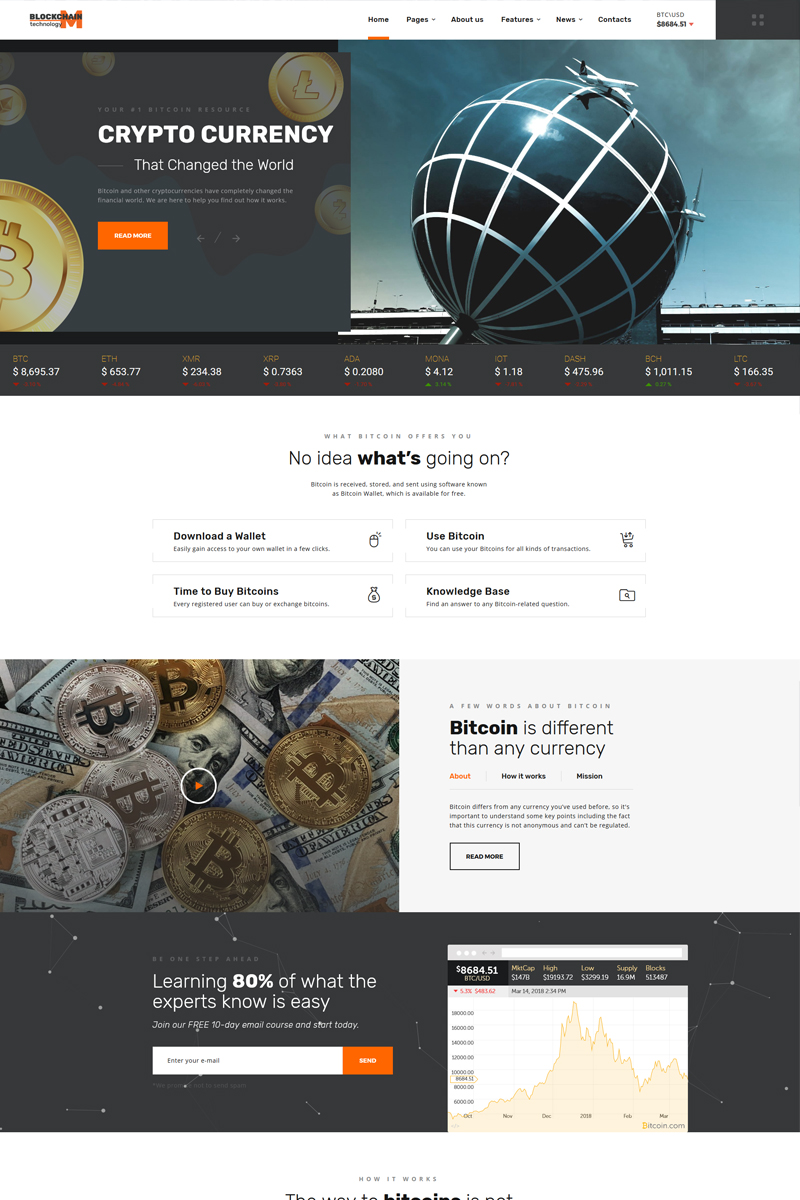Blockchain Multipage HTML Template