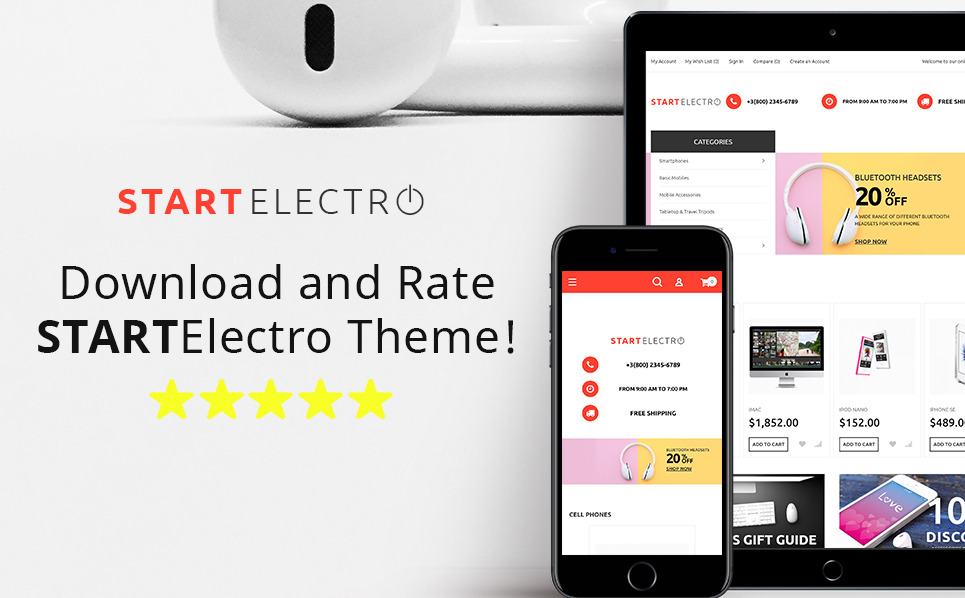 StartElectro - FREE eCommerce Magento Theme #80173