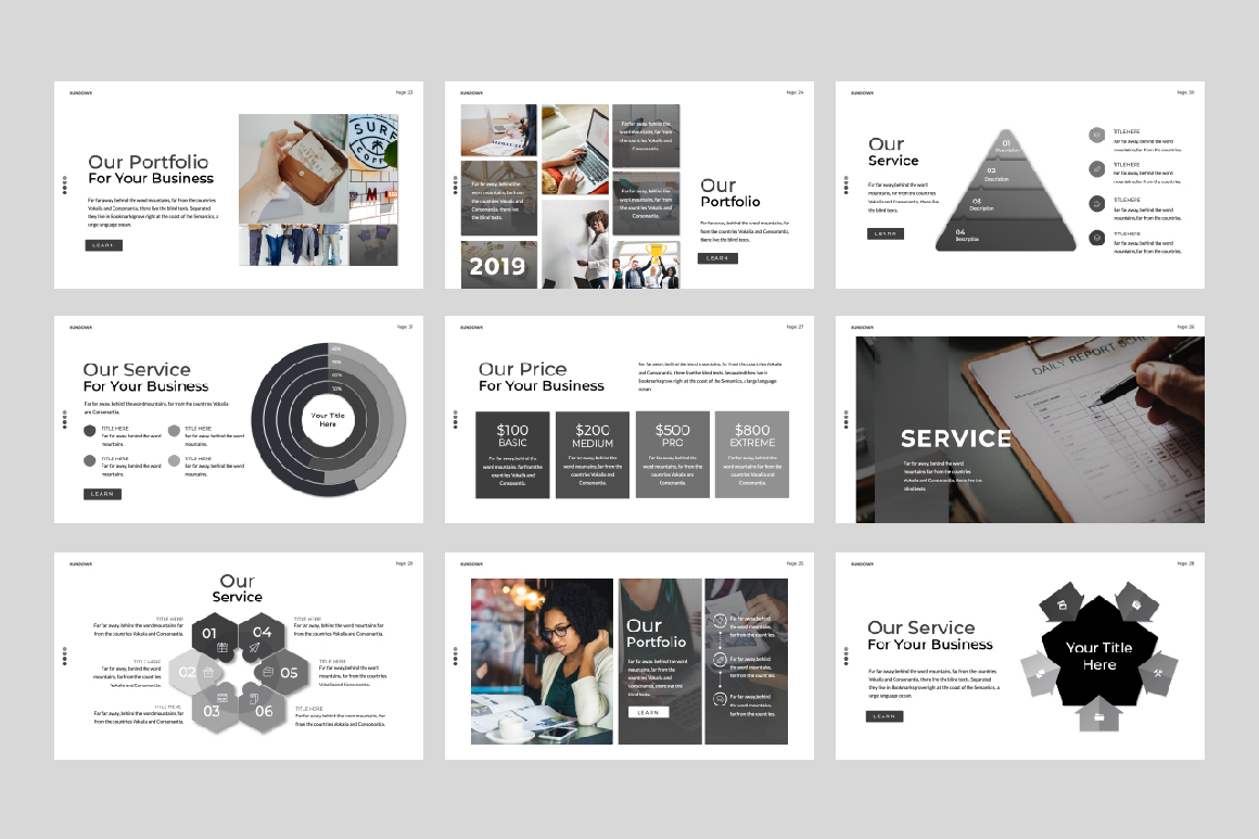 Rundown Presentation PowerPoint Template #99306