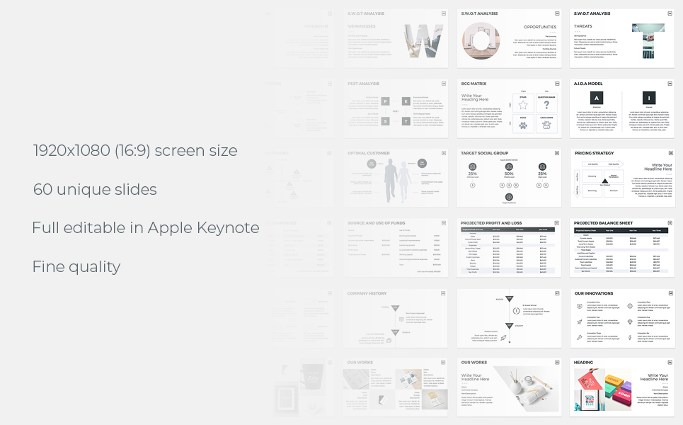 Business Plan Creative Keynote Template #70496