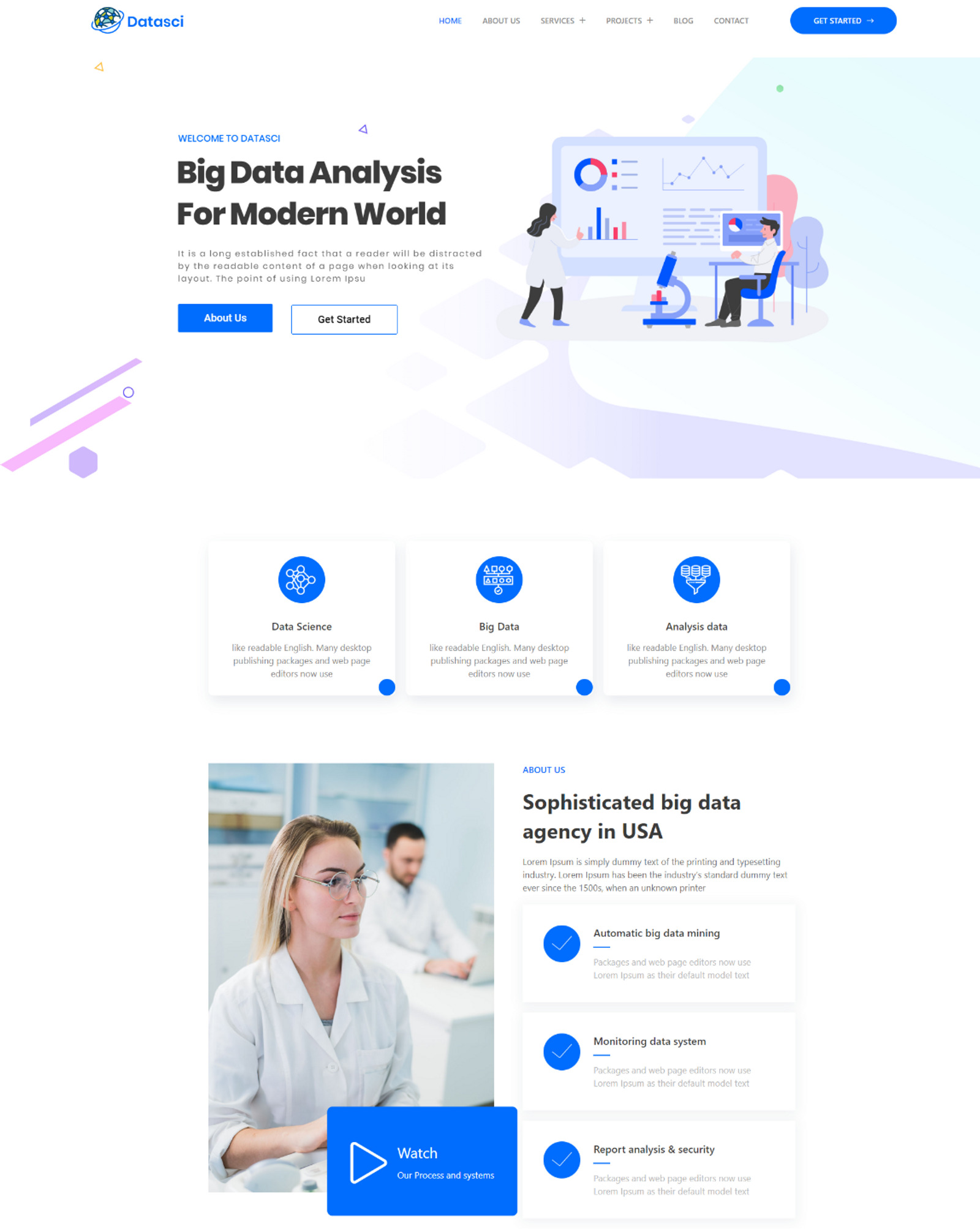 Datasci - Startup Data Science & Analytics WordPress Elementor Theme
