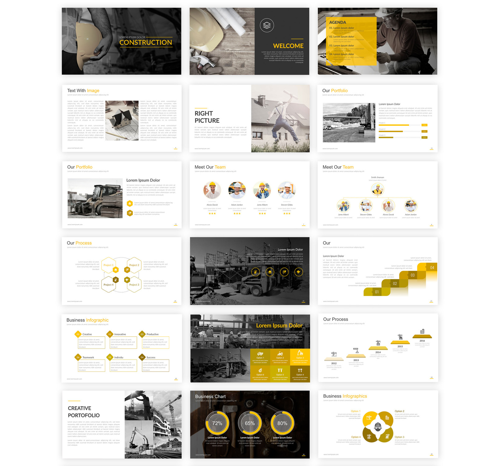 Construction Presentation PowerPoint template