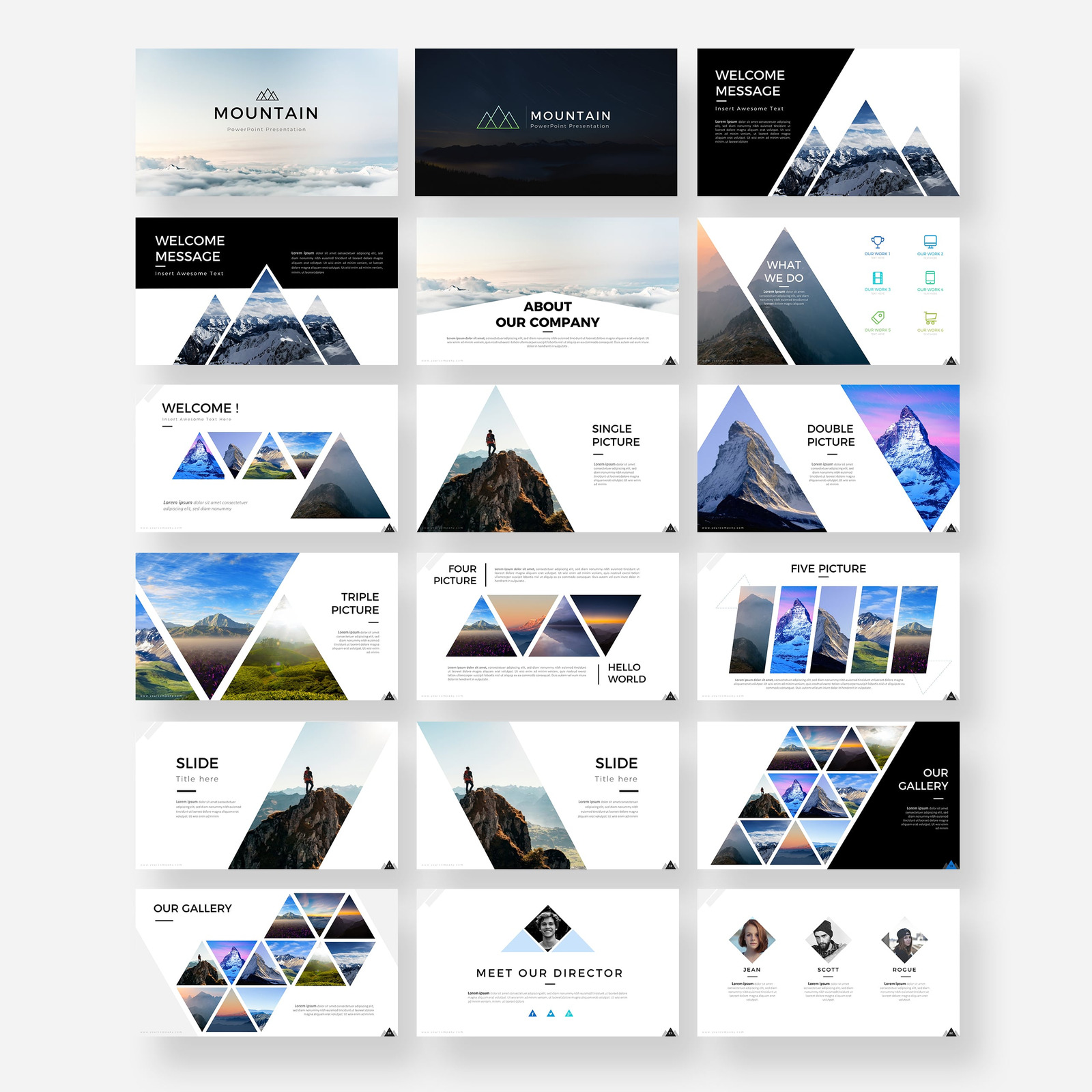 Mount PowerPoint template #70678 - TemplateMonster