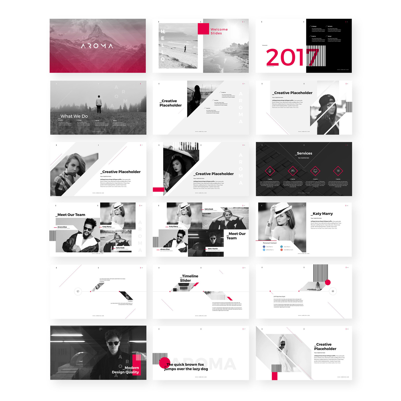 AROMA - Business Modern PowerPoint template - TemplateMonster