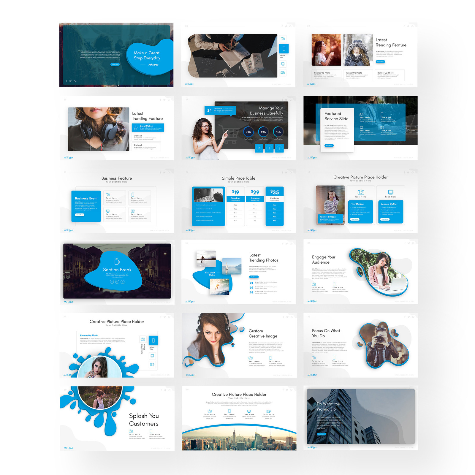 Milkiest Creative PowerPoint template - TemplateMonster