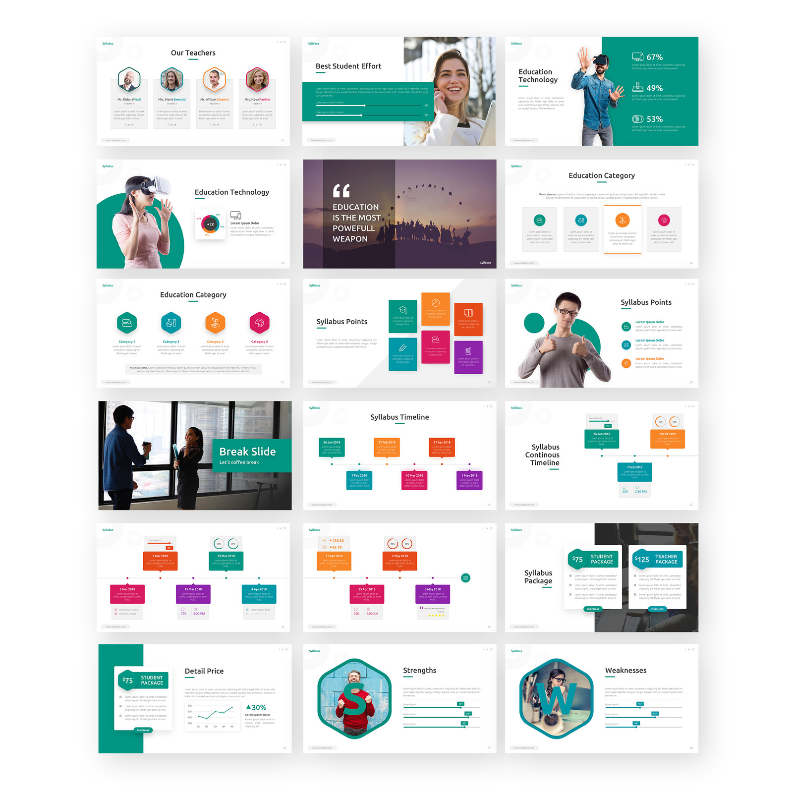 Syllabus - Education PowerPoint template - TemplateMonster