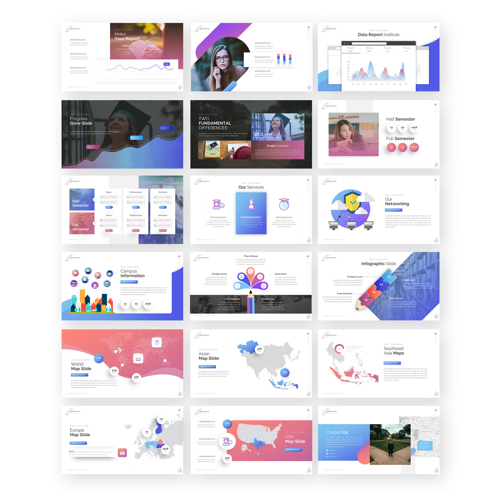 Eduvision - Education PowerPoint template - TemplateMonster