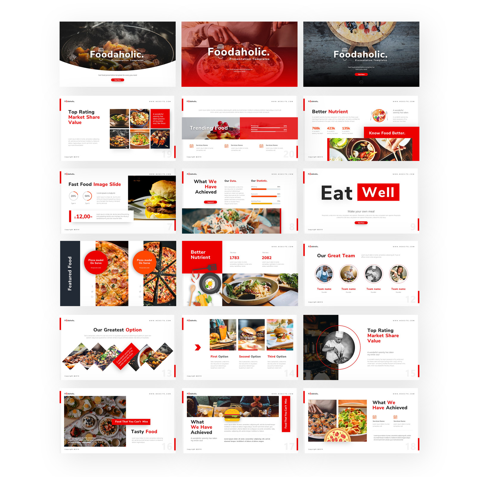 Foodaholic - Culinary PowerPoint template - TemplateMonster