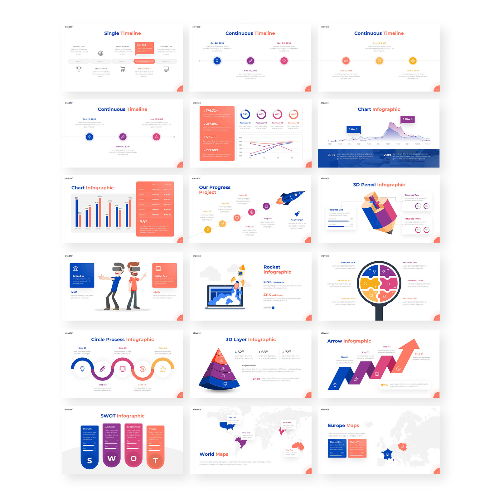 Elevate - StartUp Technology PowerPoint template