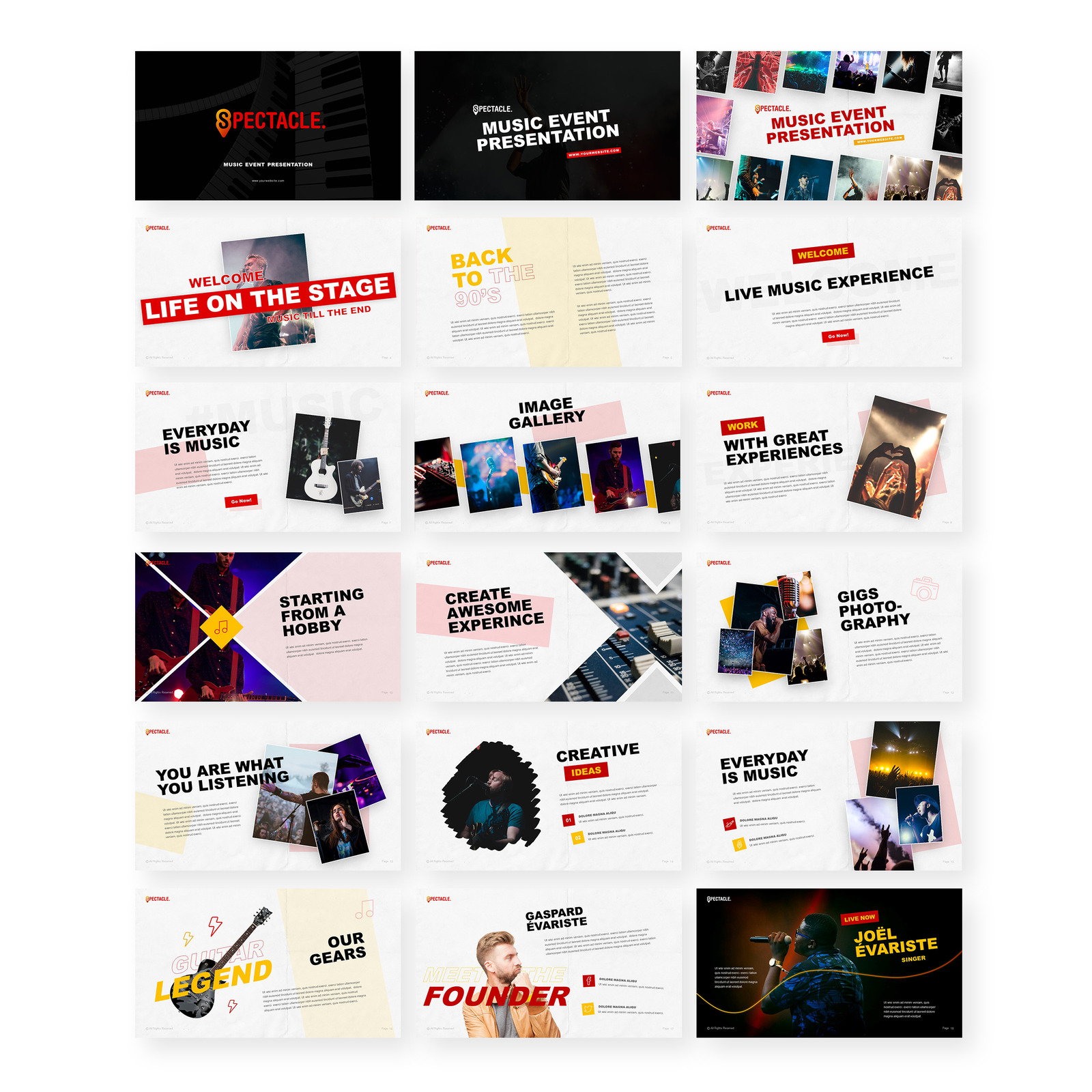 Spectacle - Music Event PowerPoint template - TemplateMonster