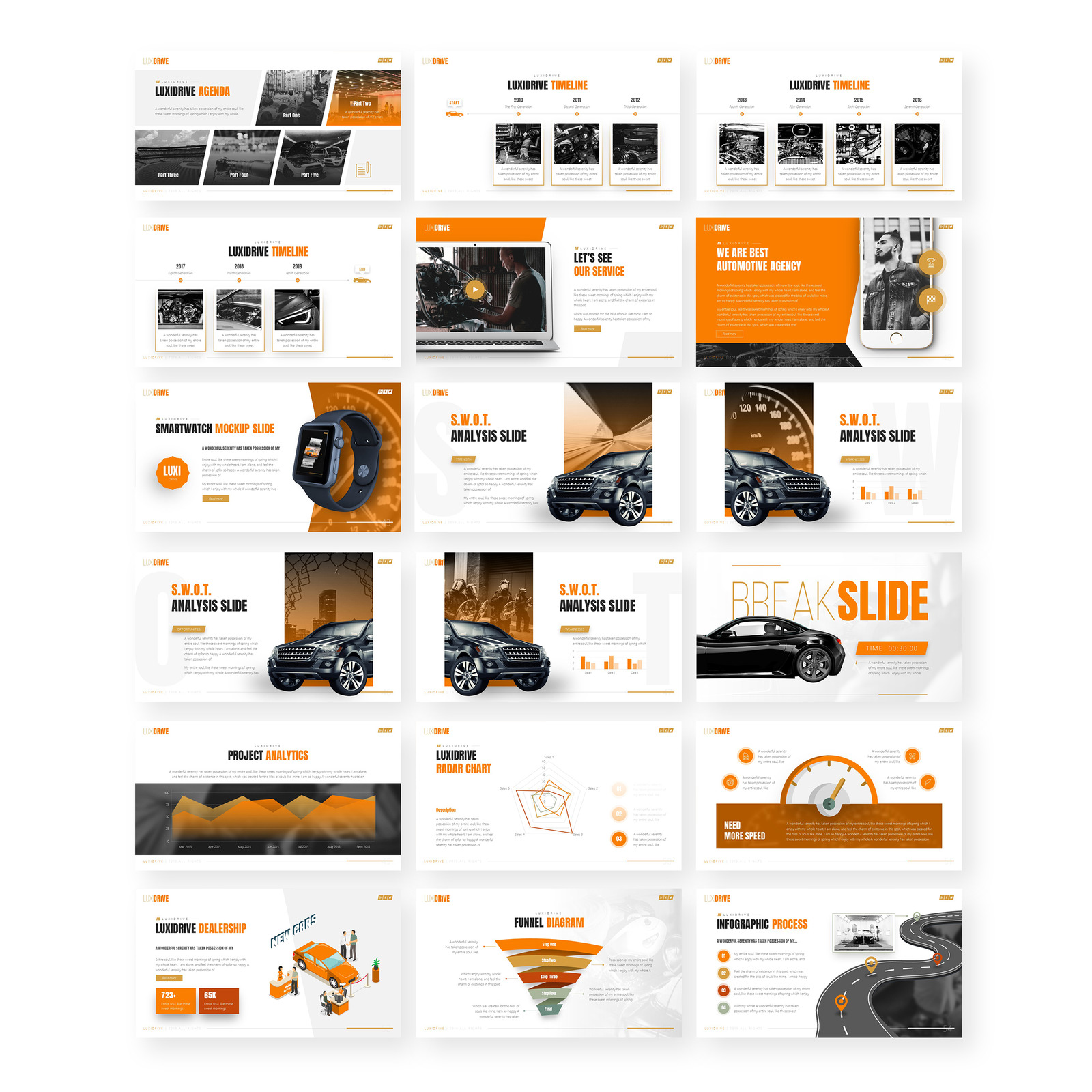 Luxidrive - Automotive PowerPoint template - TemplateMonster