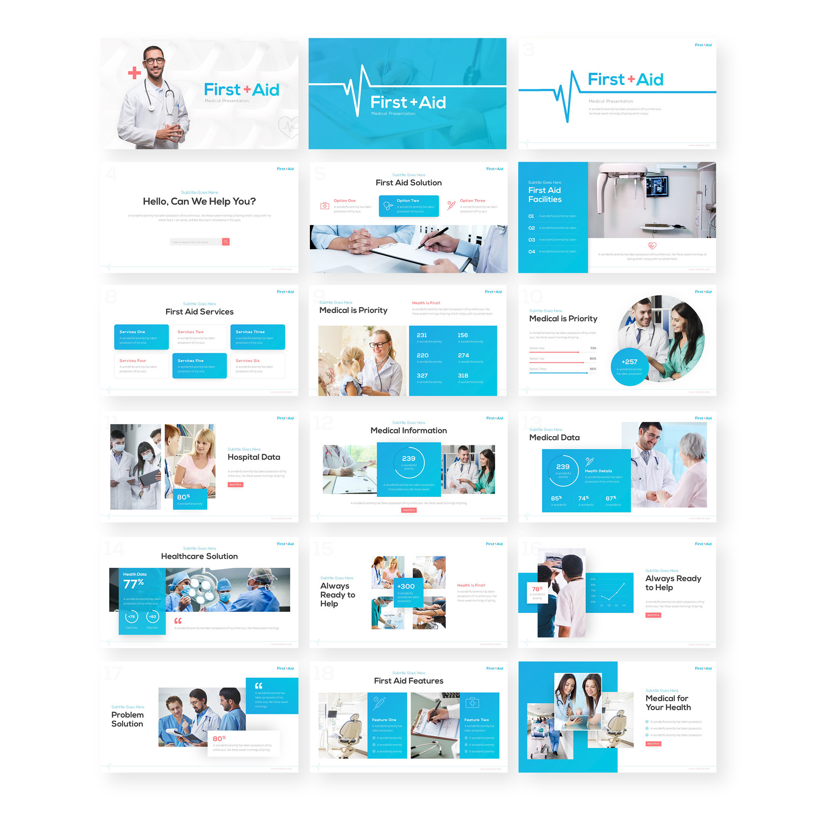 Erste-Hilfe-Präsentation PowerPoint-Vorlage - TemplateMonster
