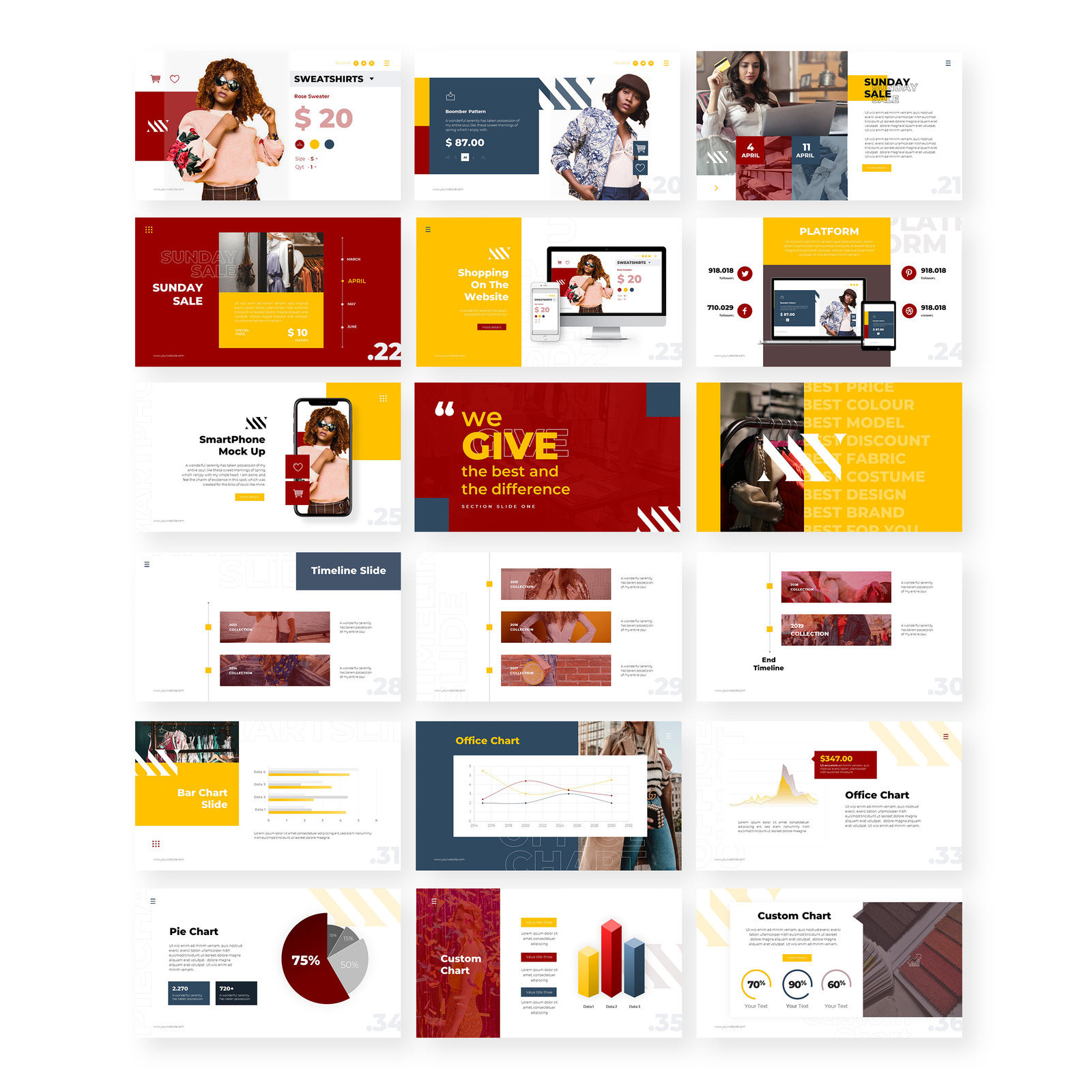 MV Clothes Fashion Presentation PowerPoint template