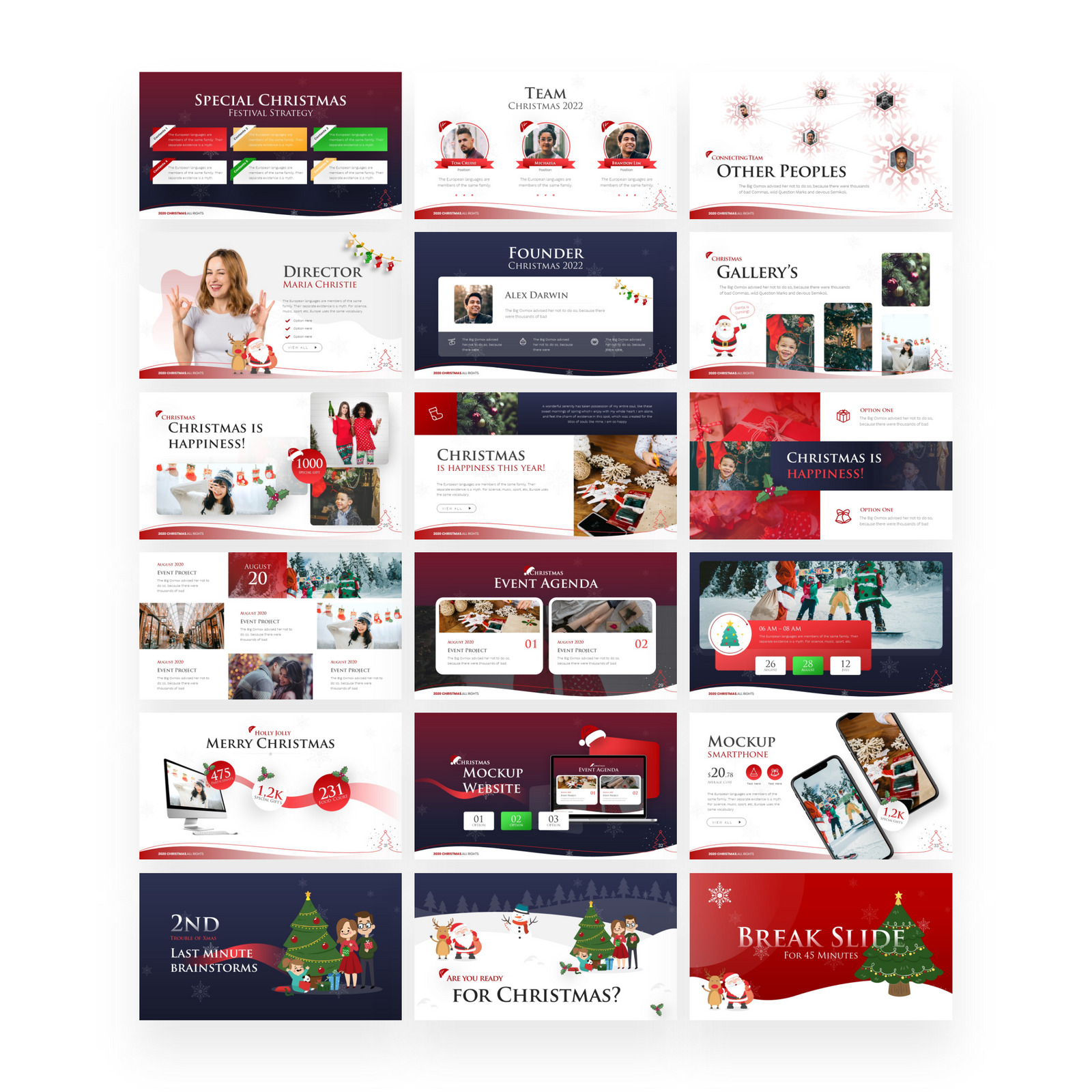Winter Christmas - Multipurpose Presentation PowerPoint template