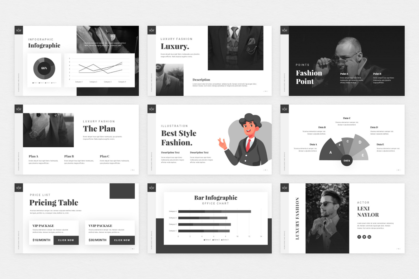 Doluxe Luxury Presentation PowerPoint template