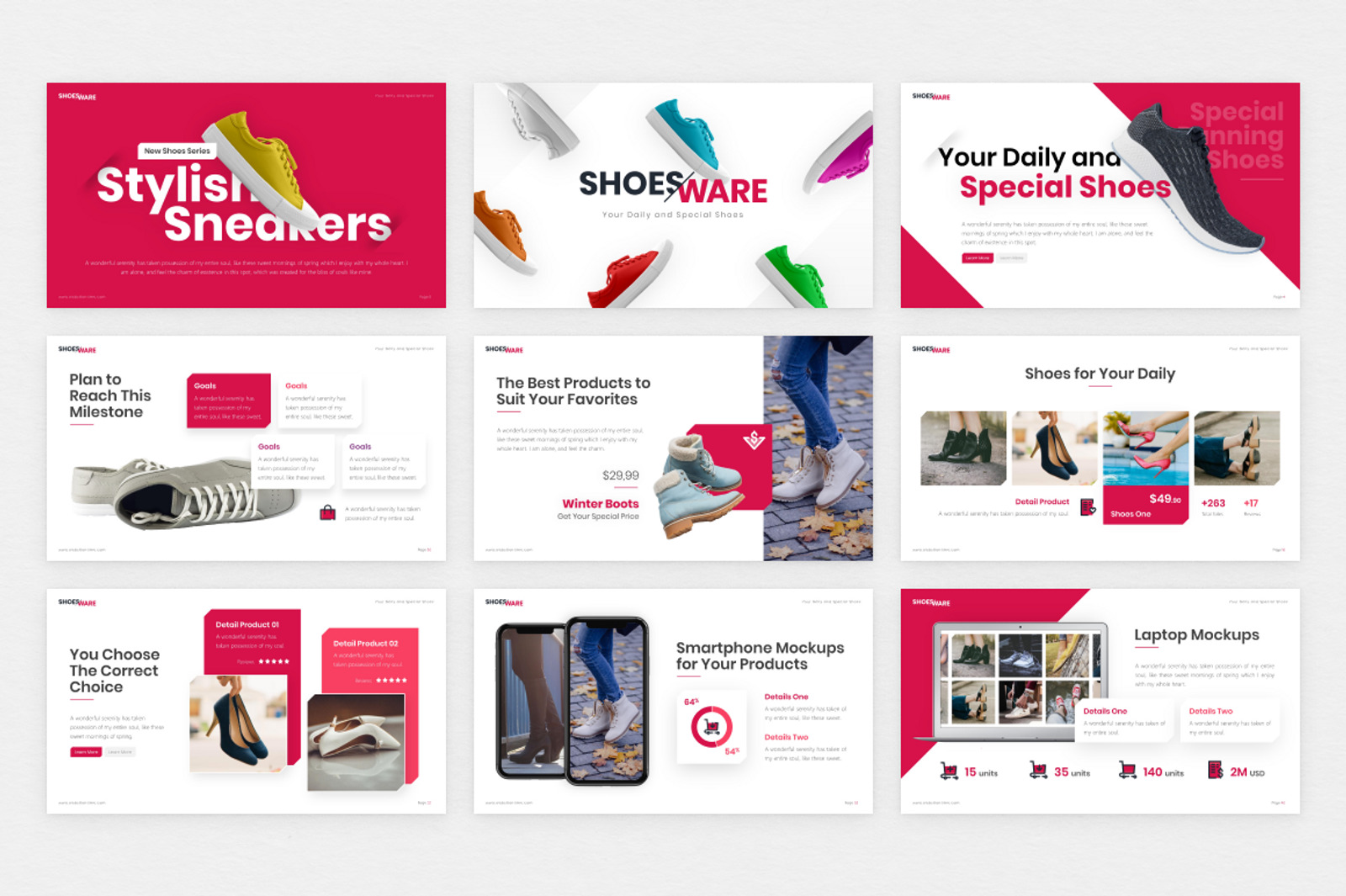 Shoesware E-Commerce PowerPoint template - TemplateMonster