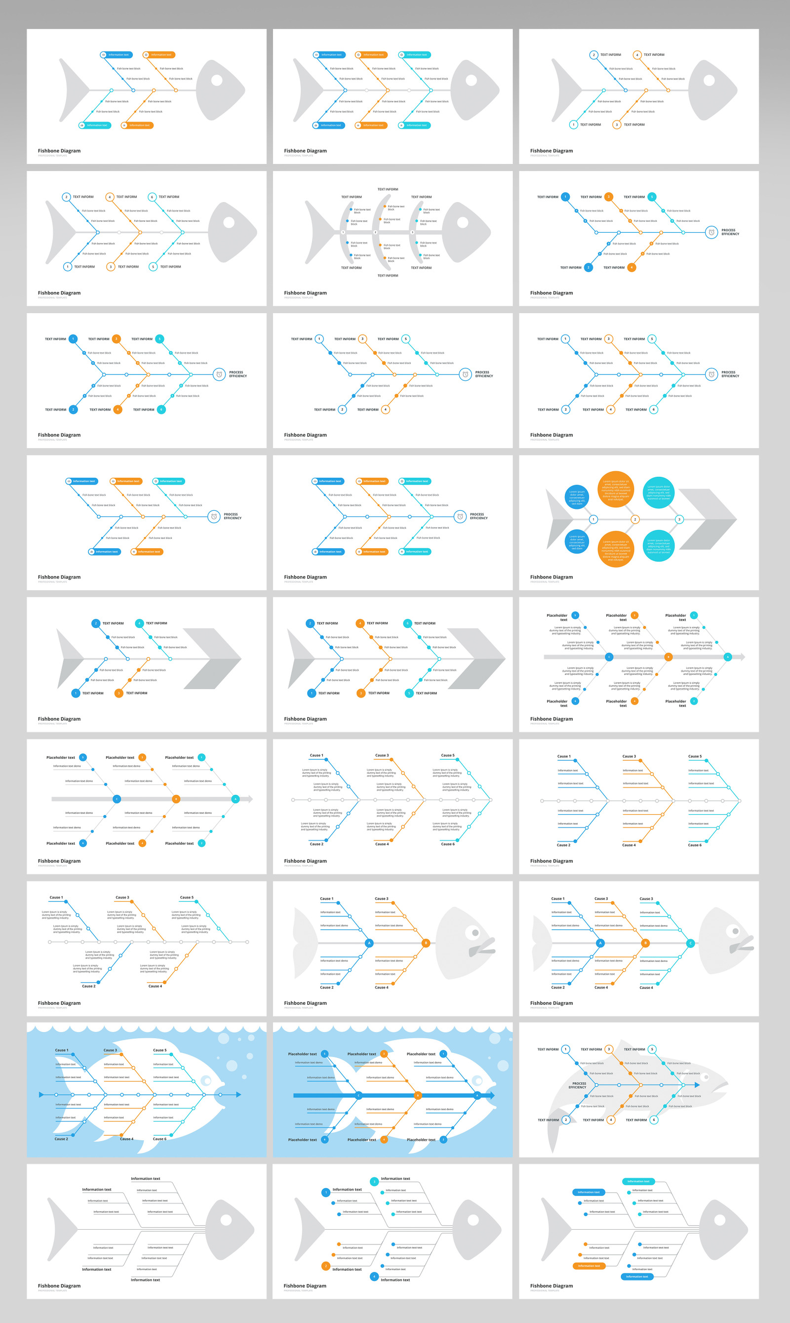 Fishbone & Ishikawa Diagram for - Keynote template