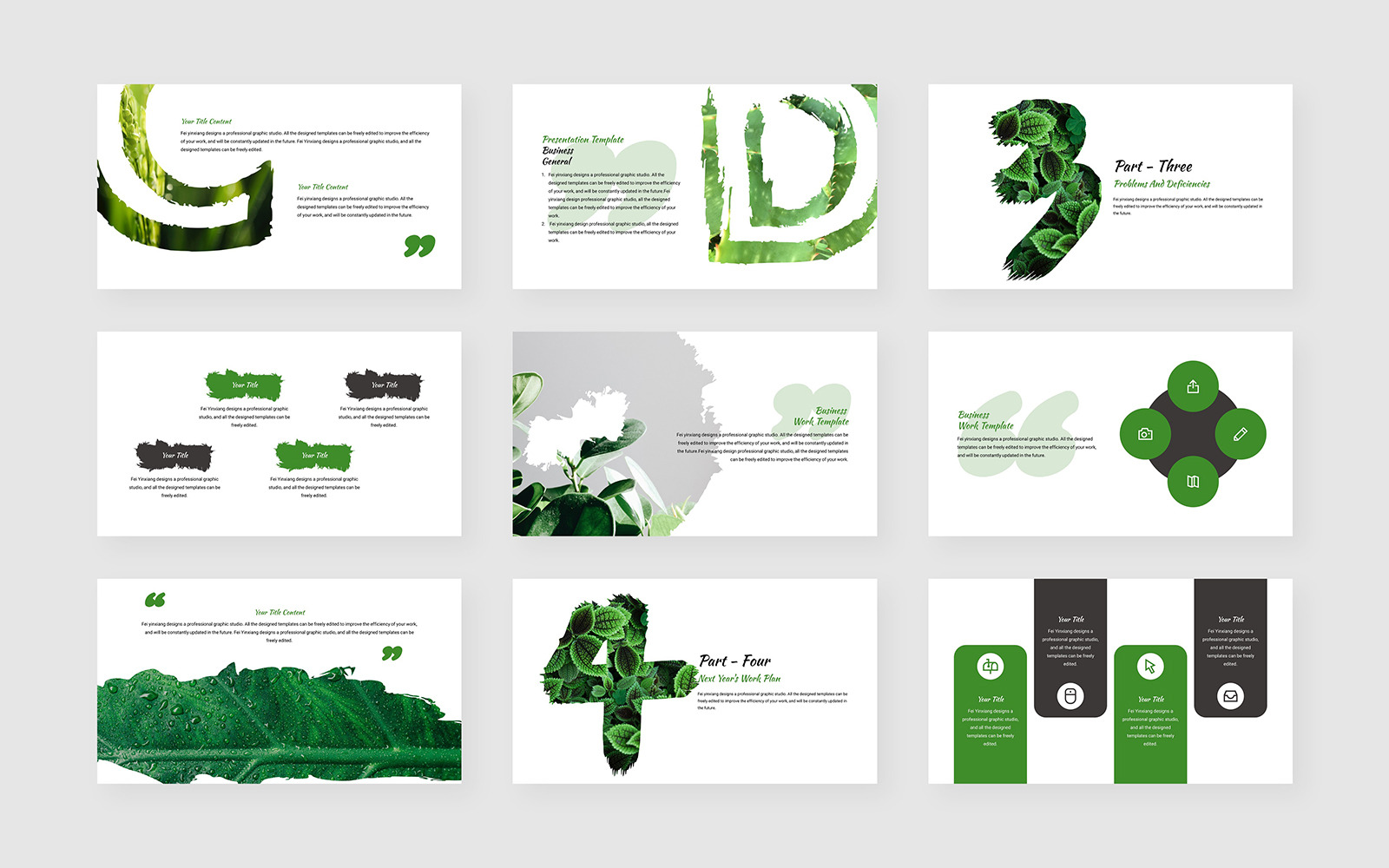 Small Fresh Fashion PowerPoint template - TemplateMonster