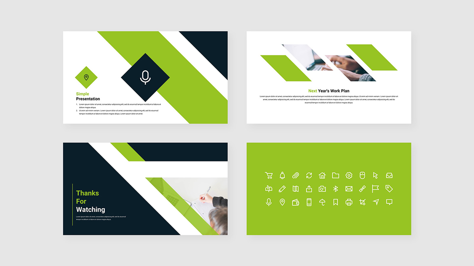 Business work summary PowerPoint template - TemplateMonster