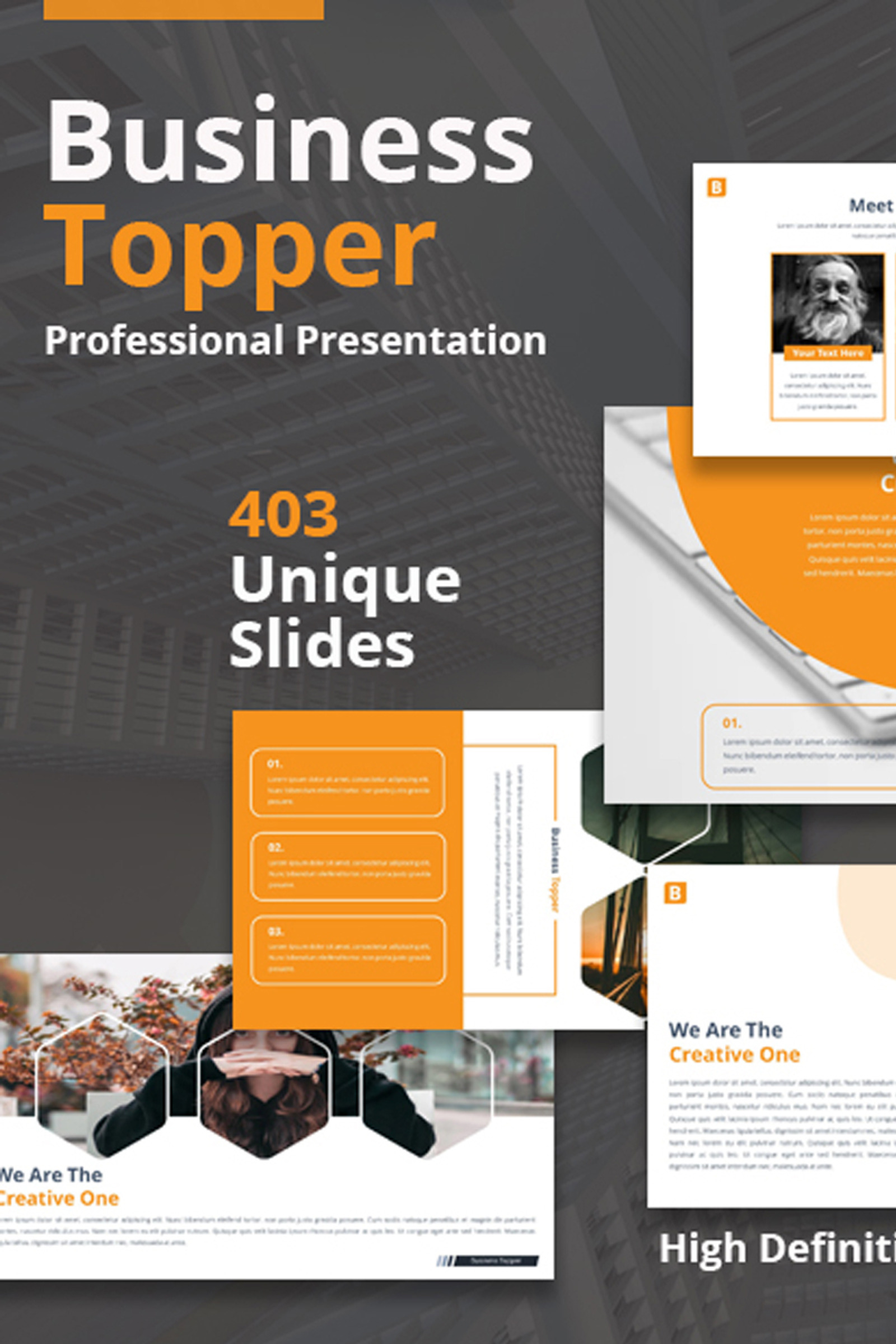 Business Topper PowerPoint template #109628 - TemplateMonster