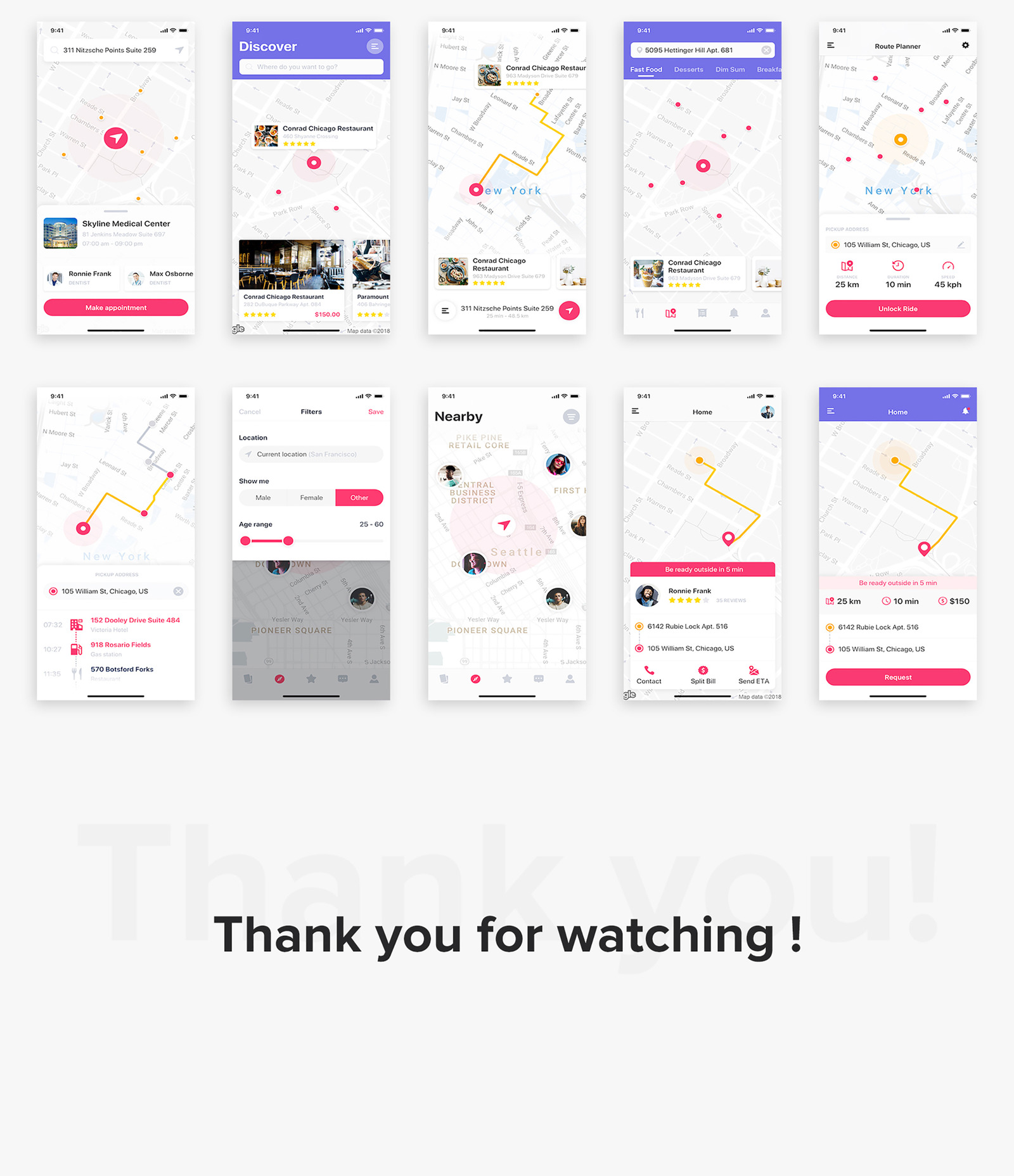 Prisma - Mobile App UI Elements #90800 - TemplateMonster