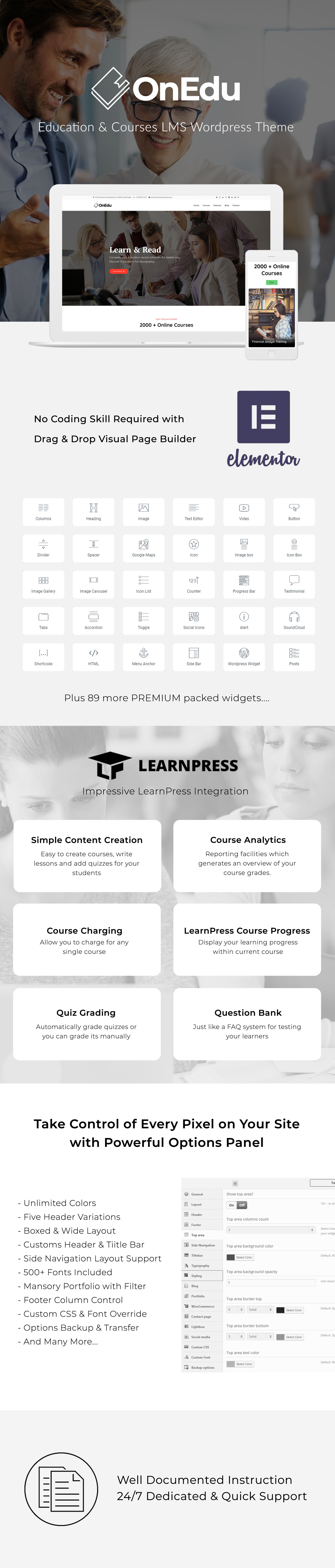 Onedu - Education Courses LMS WordPress Theme