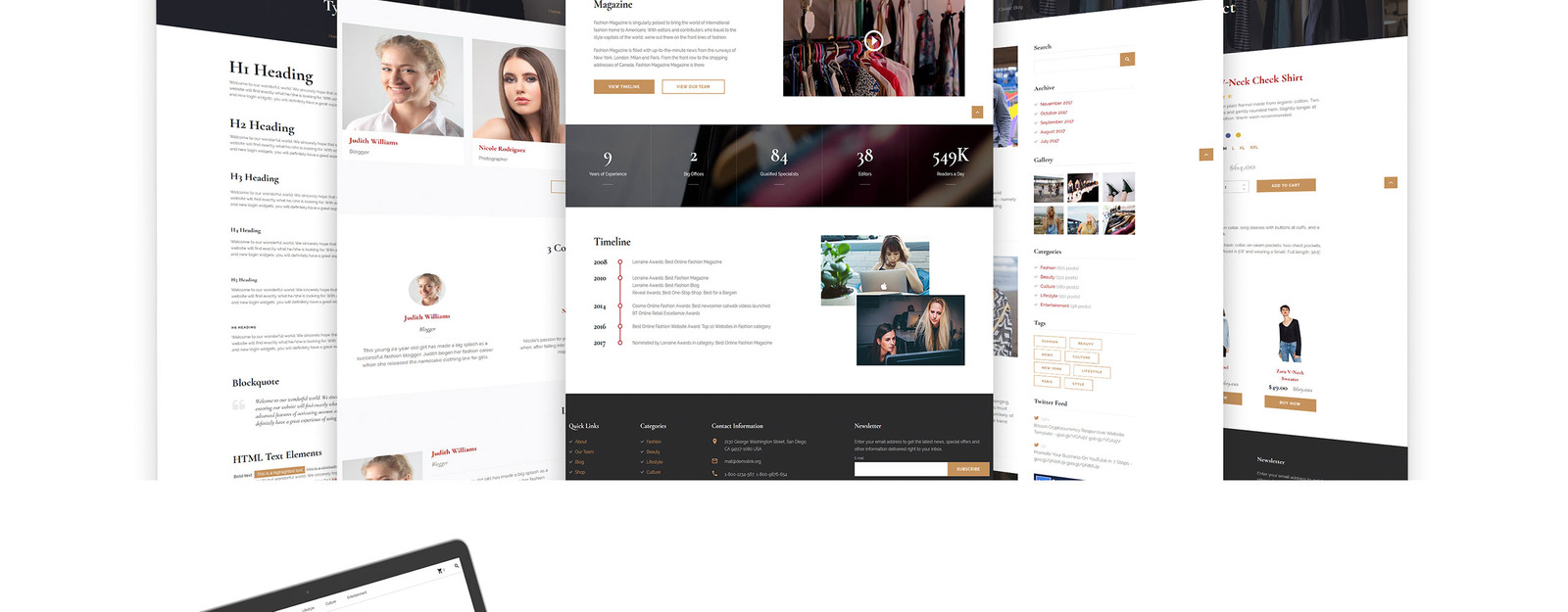 The Ultimate Clothing - Fashion Magazine Multipage HTML5 Website Template