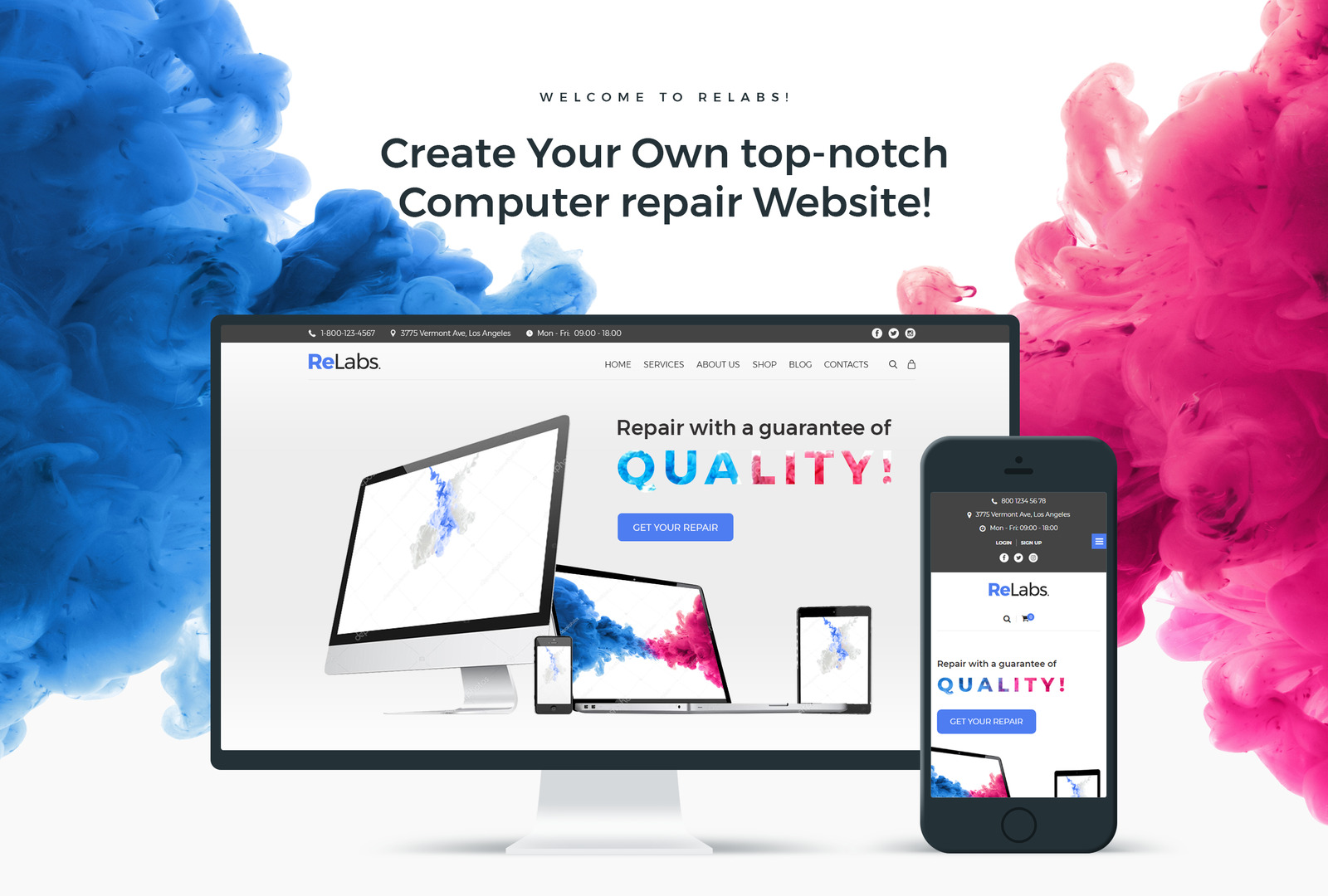 ReLabs - Computer Repair WordPress Theme - TemplateMonster