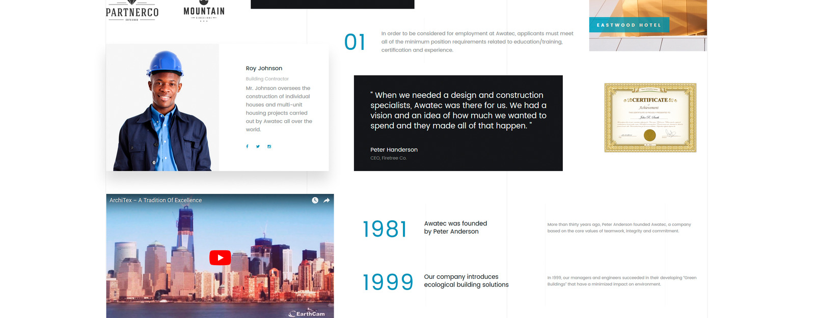 Awatec - Stylish Construction Company Multipage HTML Website Template